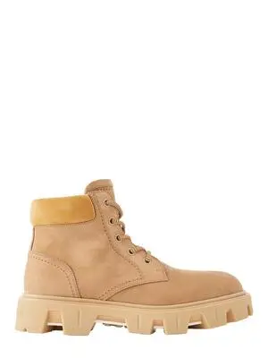 Moncler Peak City Suede Lace-up Boots - Neutrals