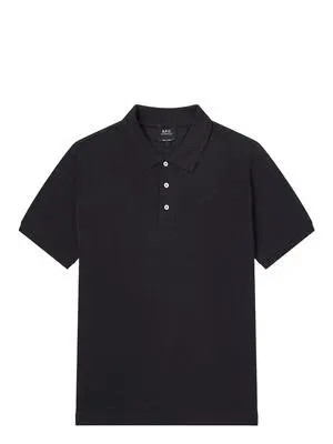 A.p.c. Joe Cotton-piqué Polo Shirt - Black