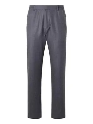 Boglioli Straight-leg Herringbone Virgin Wool Trousers - Gray
