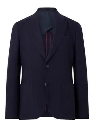 Paul Smith Wool Hopsack Blazer - Blue