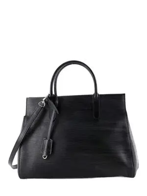 LOUIS VUITTON Louis Vuitton Marly Handbag Epi Leather MM Satchel Black