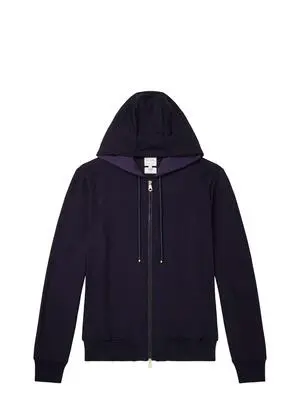 Paul Smith Lyocell-Blend Zip-Up Hoodie Navy