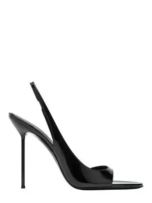 Paris Texas Patent Leather Slingback Sandals - Black