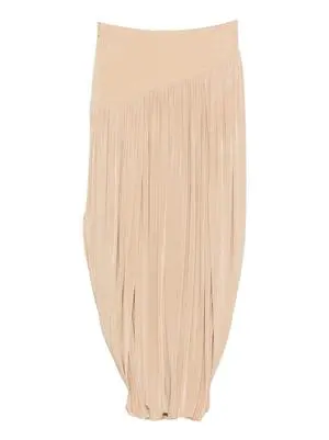 FERRAGAMO Asymmetric Draped Maxi Skirt - Cream