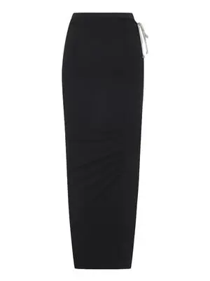 RICK OWENS RICK OWENS Black Elasticated Waistband Pencil Skirt