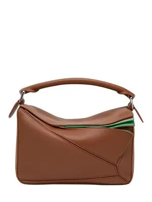 Loewe Small Puzzle Layered Bag In Squirrel Leather - Multicolor