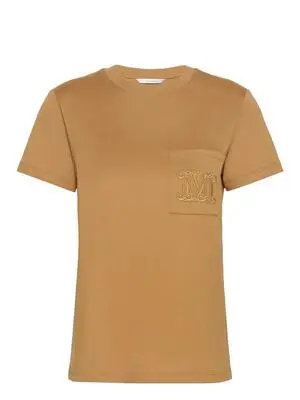 Max Mara Max Mara Monogram Cotton T-Shirt Multicolor