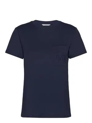 Max Mara MAX MARA Papaia Cotton T-Shirt With Monogram Embroidery Multicolor