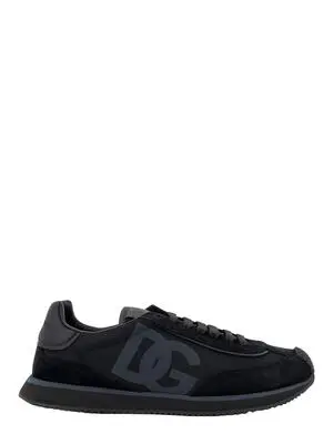 Dolce & Gabbana Dg Cushion Sneakers In Nylon With Suede Inserts - Multicolor