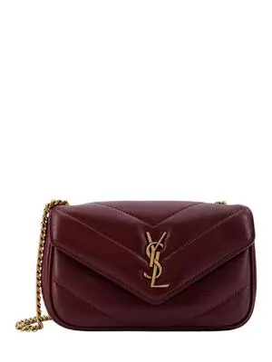 Saint Laurent SAINT LAURENT Loulou Mini Crossbody Bag With Chevron Stitching Multicolor