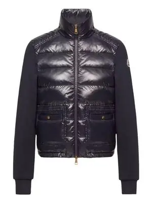 MONCLER Moncler Cotton Blend Zip-Up Sweatshirt With Nylon Front