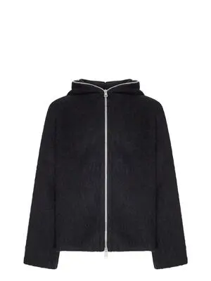 Our Legacy Full Zip Wool Hoodie - Black