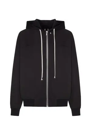 Rick Owens Windbreaker Hoodie With Zip - Black