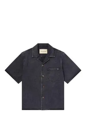 Valentino Garavani Vgold Denim Shirt - Gray