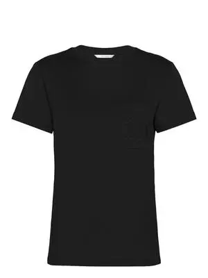 Max Mara Papaia Cotton T-shirt With Monogram - Multicolor