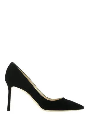 JIMMY CHOO Jimmy Choo Black Suede Pointed Toe High Heel Pumps Black