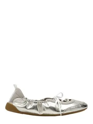 Chloé CHLOE Metallic Nappa Leather Kick Ballet Sneakers Silver