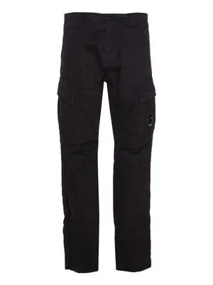 C.P. COMPANY C.P. Company Cotton Blend Cargo Trousers Black