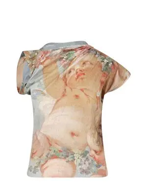 VIVIENNE WESTWOOD Hebo" Multicolor Cherub Print Cotton Top - Multi