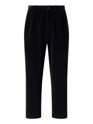 THE ROW Tavoli Straight-leg Cotton-corduroy Trousers - Black