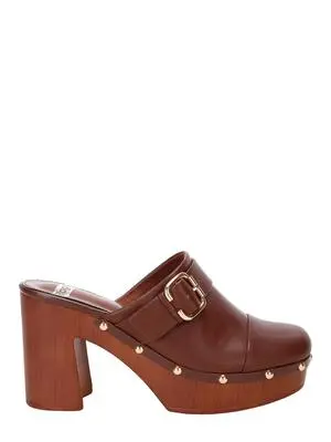 RAG & CO Rag & Co. Octave Closed Square Toe Mules