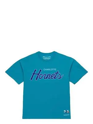 Mitchell & Ness Charlotte Hornets Vintage Wordmark T-shirt - Teal