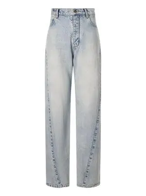 Balenciaga Twisted Seam Straight-leg Jeans - Blue