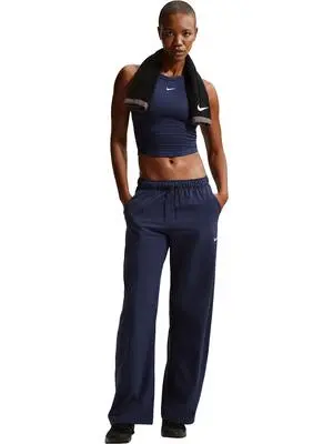 Nike Dri-fit Woven Wide-leg Pants - Blue