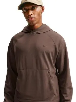 Nike Primary Nanoknit Dri-fit Uv Protection Performance Hoodie - Brown