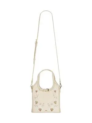 Jw Pei Brooke Mini Beaded Top Handle Bag - Ivory