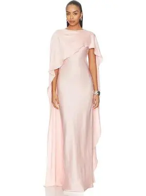 Simkhai Izel Cape Gown - Bubblegum