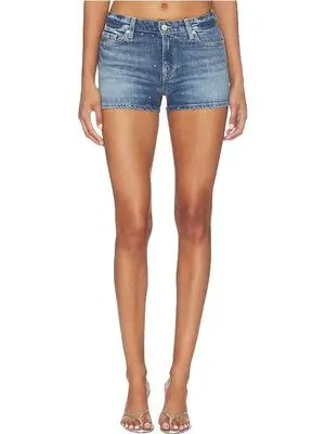7 For All Mankind Embellished Denim Shorts - Blue