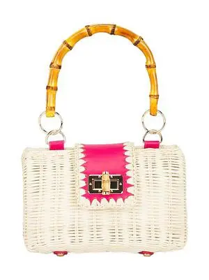BTB LOS ANGELES Mason Bamboo Clutch Bag - Pink