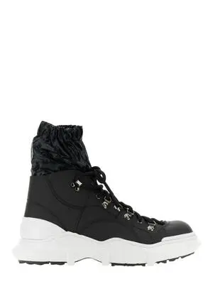 Dolce & Gabbana Polyester Lace-up Boots - Black