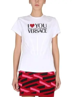 Versace Logo Print T-shirt - White