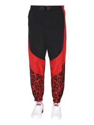 Dolce & Gabbana Jogging Pants With Animal Print - Multicolor