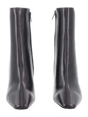 Saint Laurent Lamb Leather Ankle Boots - Black