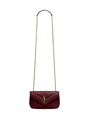Saint Laurent SAINT LAURENT Loulou Mini Leather Crossbody Bag Multicolor