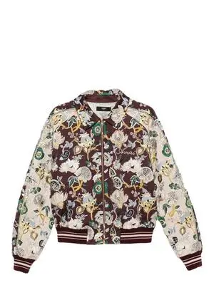 Amiri Floral Embroidered Bomber Jacket - Brown