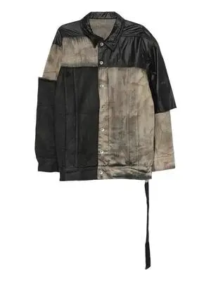 Rick Owens Cotton Blend Shirt Jacket - Black