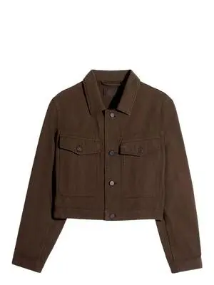 LEMAIRE Lemmaire Cropped Twill Jacket - Brown