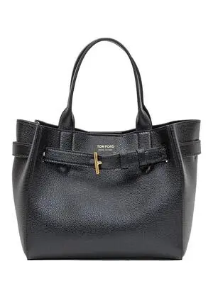 TOM FORD Calf Leather Tote Bag - Black