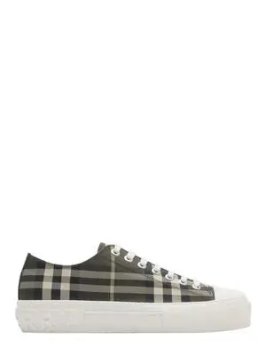 Burberry Low-top Checked Lace-up Sneakers - Brown