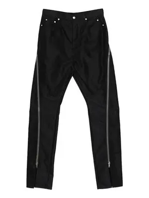 Rick Owens Zip Detail Cotton Blend Trousers - Black