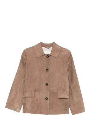 Max Mara Light Lambskin Jacket - Brown