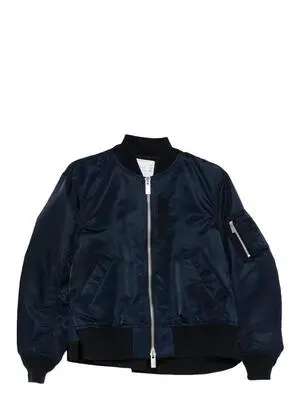 Sacai Dark Zip-up Bomber Jacket - Blue