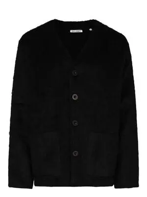Our Legacy Textured V-neck Cardigan - Black