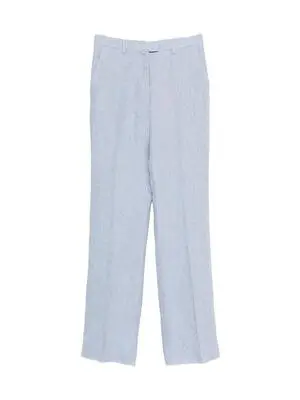 Etro Tailored Linen Trousers - Blue