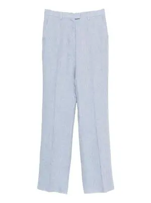 Etro Tailored Linen Trousers - Blue