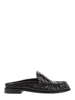 Saint Laurent Le Loafer 15 Backless Crinkled Leather Loafers - Brown